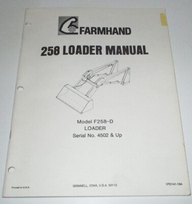 Manuals & Books - Farmhand Loader