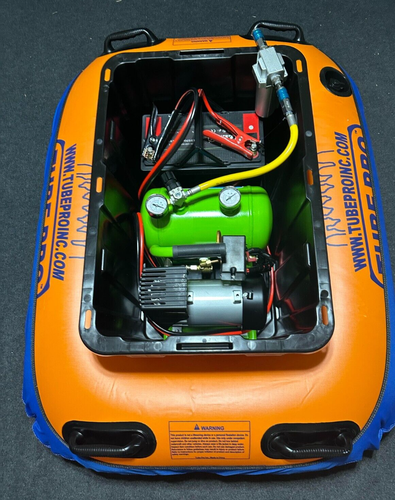 Hookah Diving raft with 12 Volt Elite dive pump 50' hose and Dive Rite ...