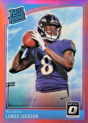 Lamar Jackson 2018 Donruss Optic Pink Rookie Card #167 **READ ...