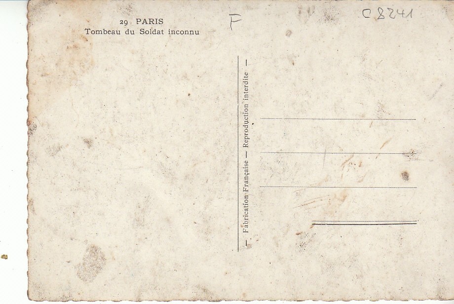Paris Tombeau du Soldat inconnu ngl C8241 | eBay