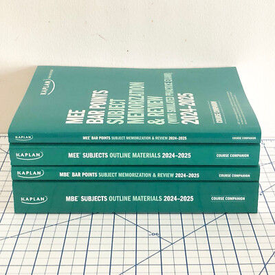 2025 Kaplan Bar Exam Review UBE 4 Book Set - MEE MBE Outlines Bar ...