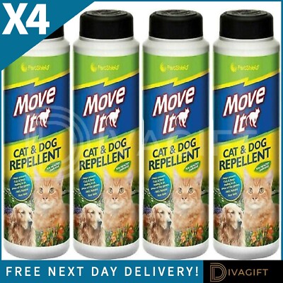 4 x CAT DOG ANIMAL REPELLENT POWDER 240G NON TOXIC REPELLER FOR PETS ...