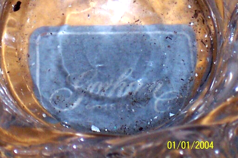 Gorham Cardinal Votive Crystal Candle Holder Clear & Frosted Glass Bird ...