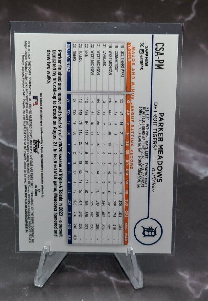 2024 Topps Chrome Sapphire Edition - Autographs #CSA-PM Parker Meadows ...