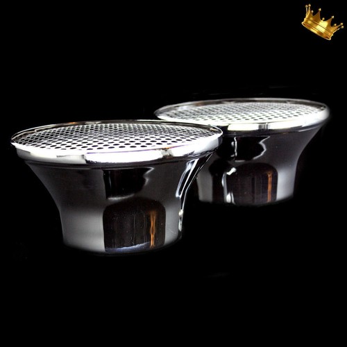 Chrome Velocity Stack Air Cleaner Set of Two fits 4 BBL Carburetors | eBay