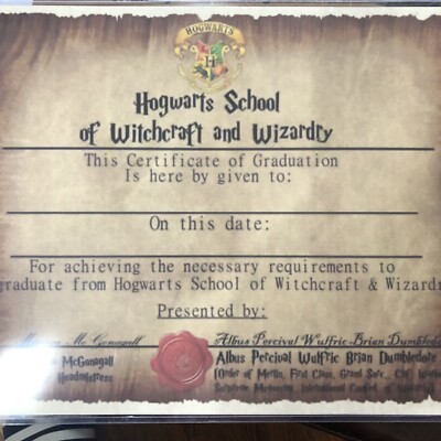 Harry Potter Hogwarts Graduation Print Prop! RARE | eBay