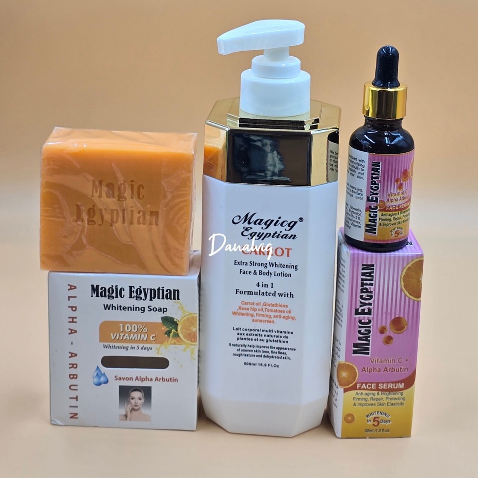 Lait Magic EGYPTIAN Carrot Luxury Body Lotion & OIL & Soap X 1 Anti Blemi 👌👌👌 | eBay UK