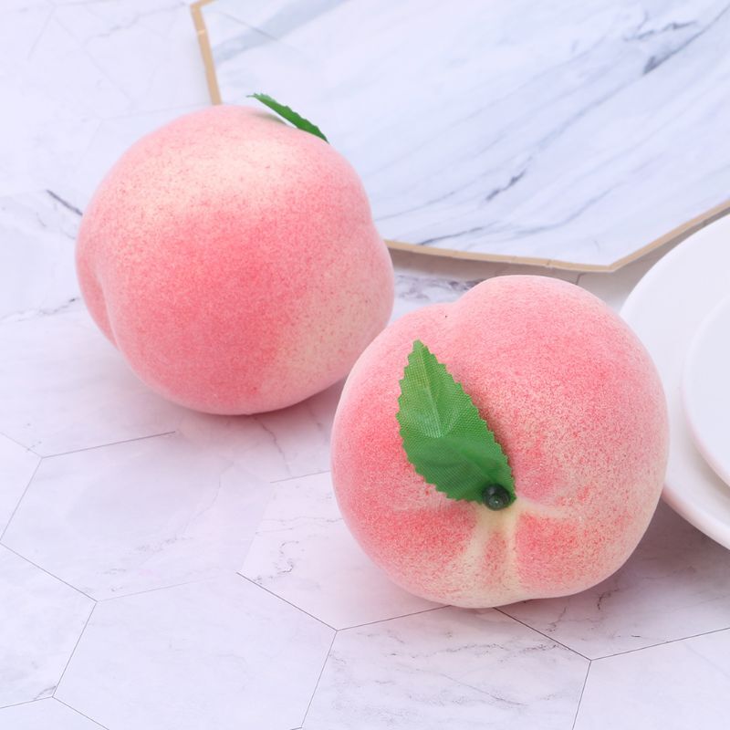 Realistic Artificial Plastic Peach Fake Fruit Display Decorative Food C ...