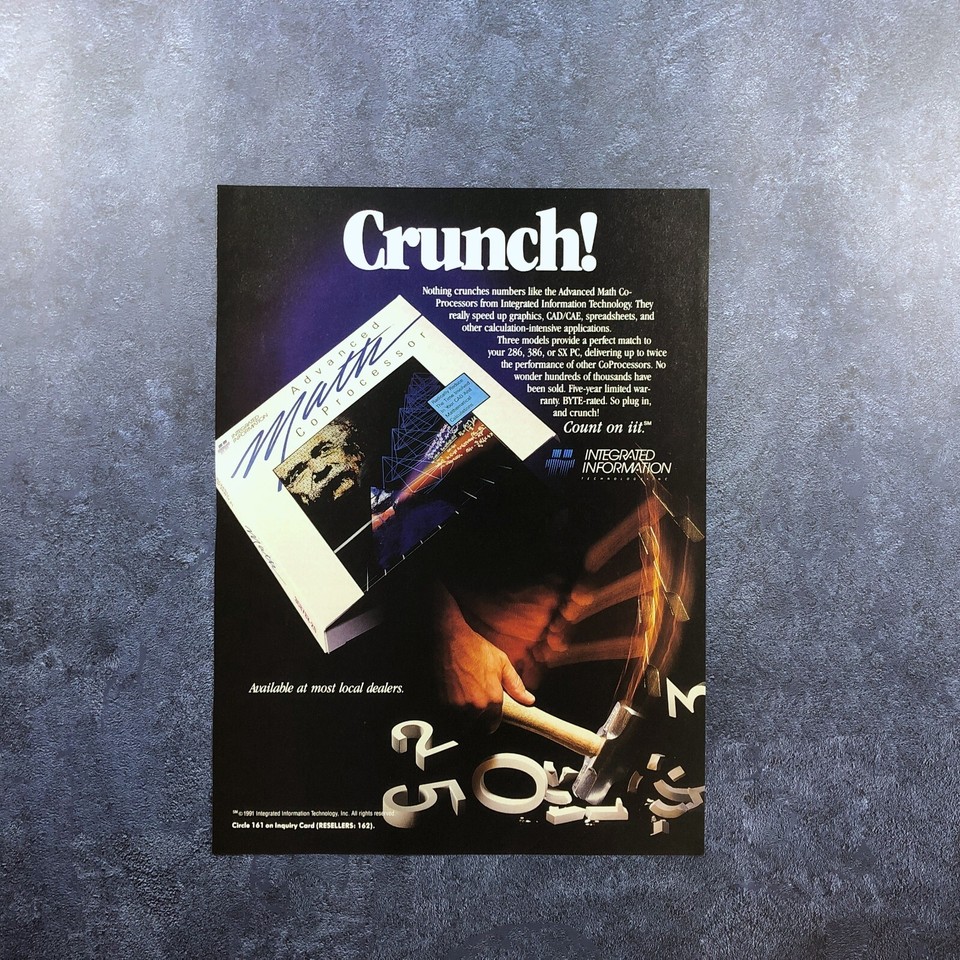 1991 Integrated Information Technology PRINT AD Computers Math Co ...