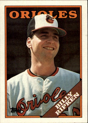 1988 Topps #352 Bill Ripken Rookie Baltimore Orioles MLB Baseball Card ...