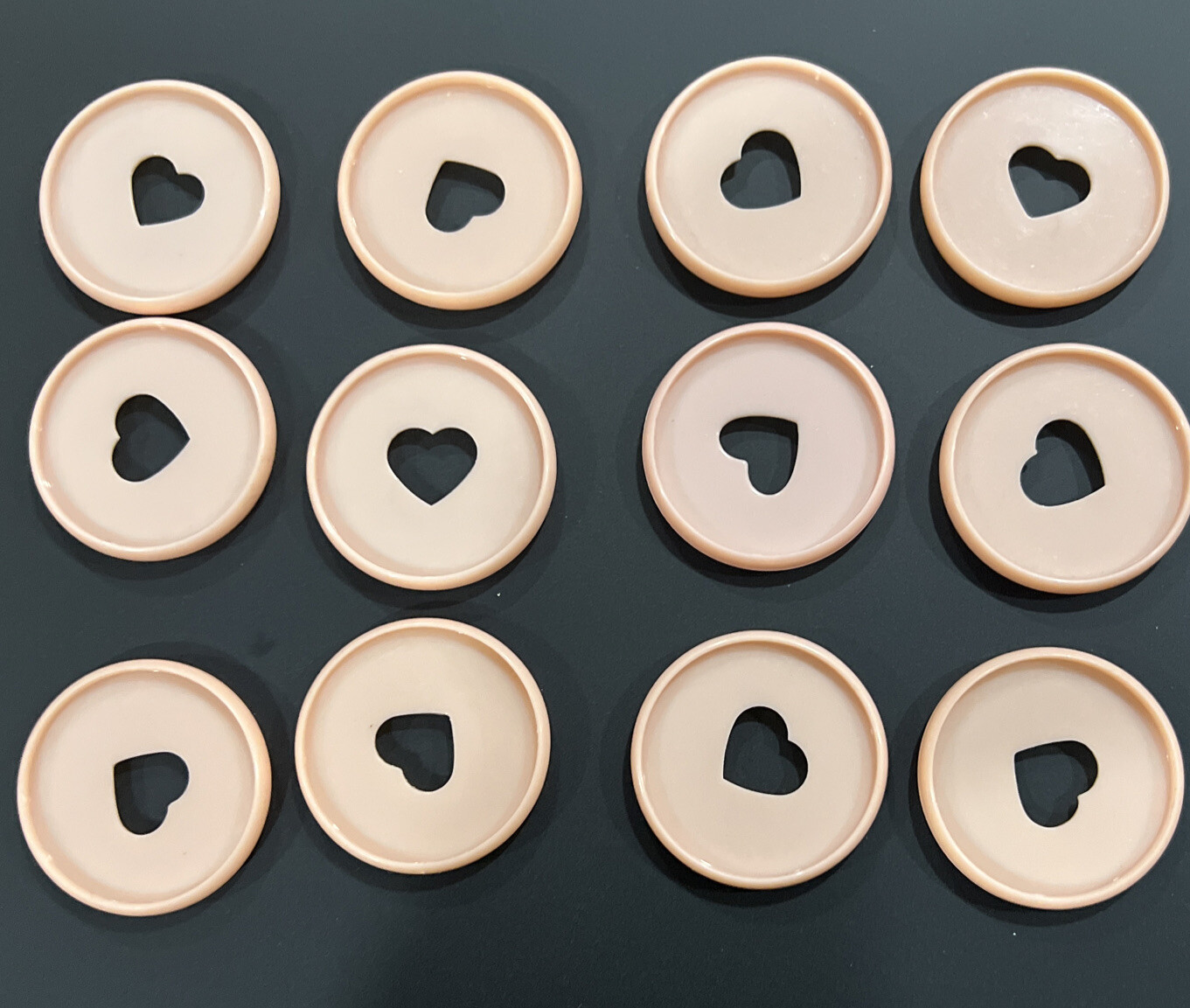 Happy Planner Plastic Hearts Expander Discs/PEACH/ Size 1 1/4" in/12 ...