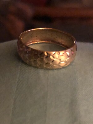 Maestro Gold Collection Italian 10K Yellow Gold Beehive Ring, Size 9 | eBay