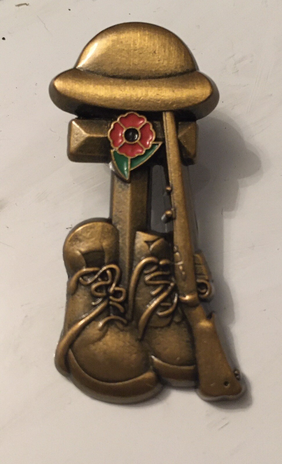 Remembrance Pin Badge Boots Rifle Helmet | eBay