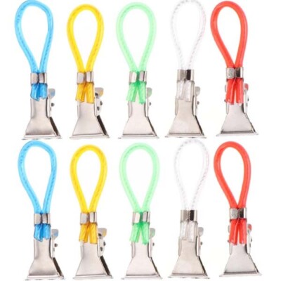 10 Pcs Tea Towel Clips Hand Clip Hooks Hanging Hangers Loops Cloth ...