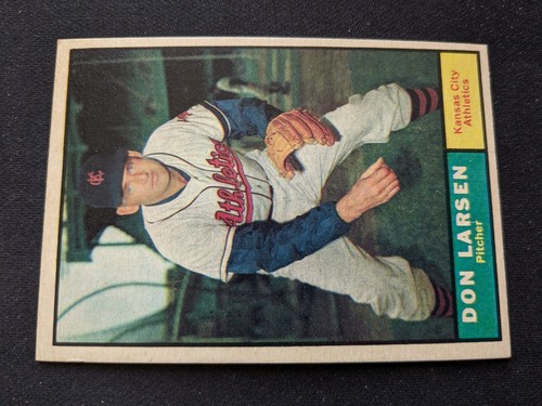 1961 Topps Baseball Card # 177 Don Larsen - Kansas City Athletics (EX ...
