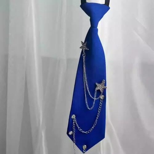 Unisex Adult Rhinestone Star Chain Tie Preppy Necktie Accessory Cosplay ...