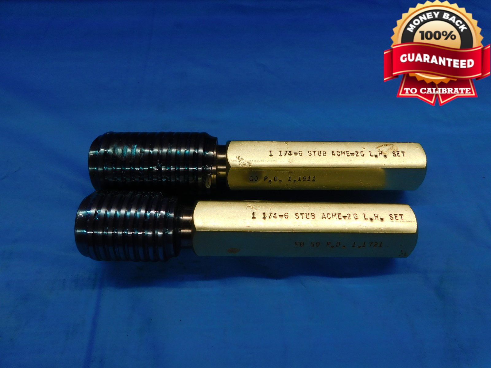 1 1/4 6 STUB ACME 2G LEFT HAND SET THREAD PLUG GAGE 1.25 GO NO GO= 1. ...