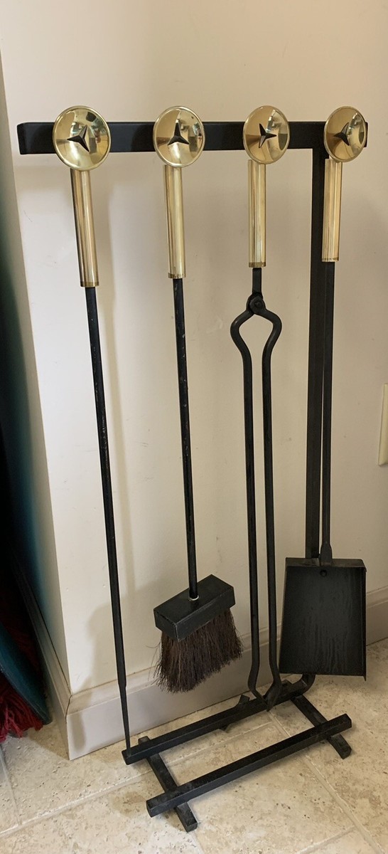 Lot 4 Mid Century Modern Fireplace Tool Set