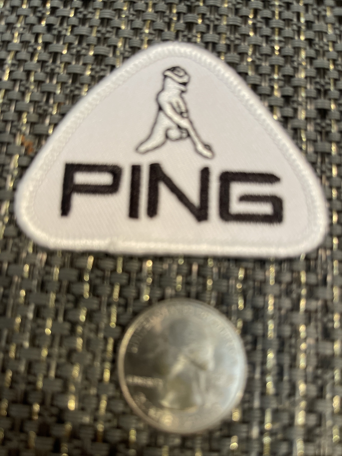 PING BLACK Lettering Iron On Or SEW on patch Embroidered 2.5” x 2” | eBay