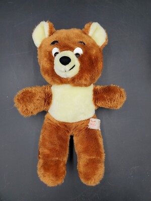 Vintage Animal Fair Brown Yellow Plush Derpy Smirky Classic Teddy Bear ...