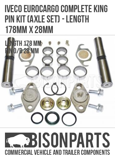 IVECO EuroCargo King Pin Kit Axle Set 65e-180e21 Models 1904696 for ...