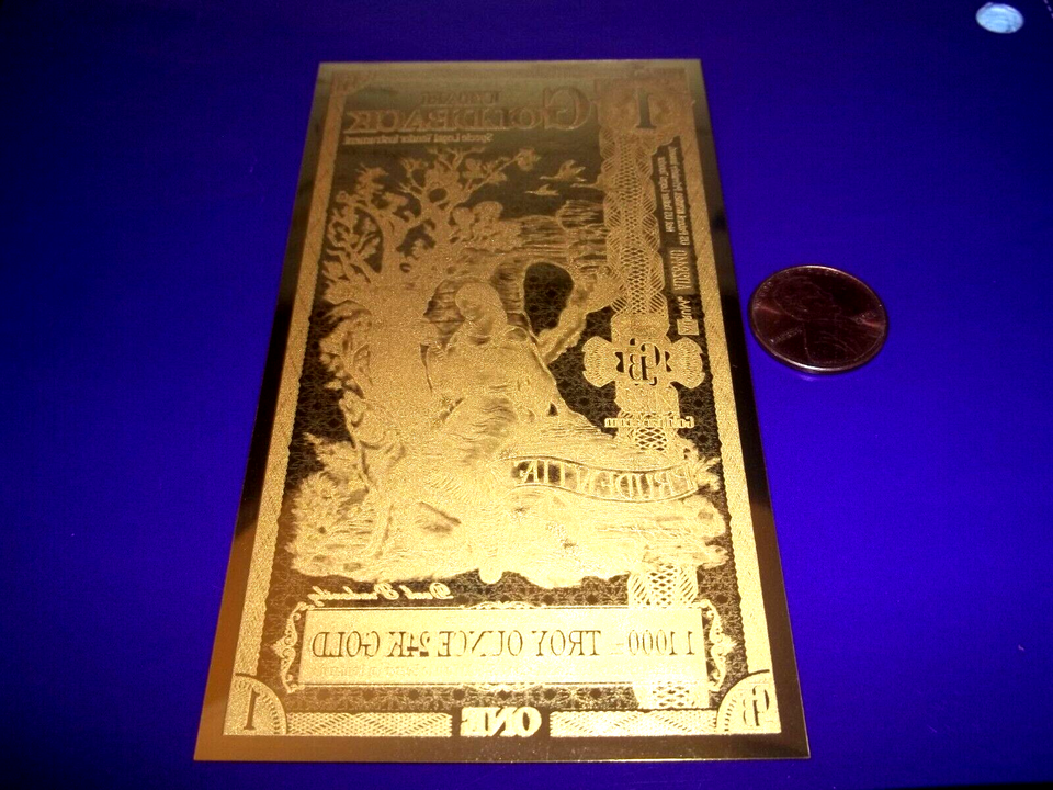 24K GOLD #1 UTAH GOLD BACK NOTE, INFUSED BILL | eBay