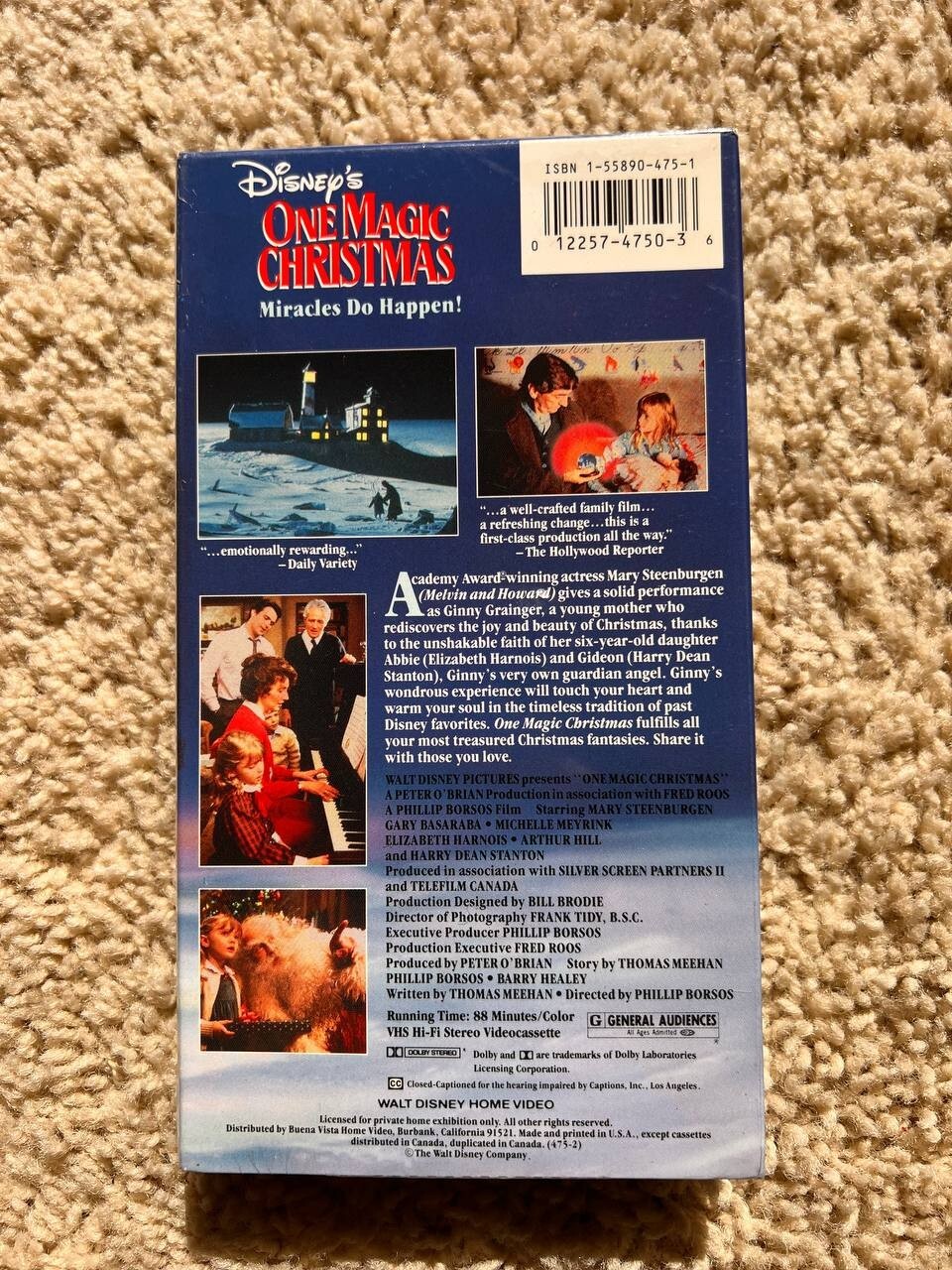 One Magic Christmas Walt Disney, Mary Steenburgen VHS Tape 475 New ...