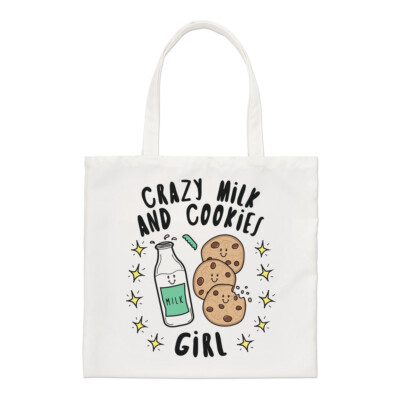 Crazy Milk And Cookies Girl Stars Regular Tote Bag Daughter Kids Best ...