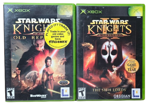 Star Wars Knights Old Republic 1 & II 2 Original Xbox) Complete Game ...