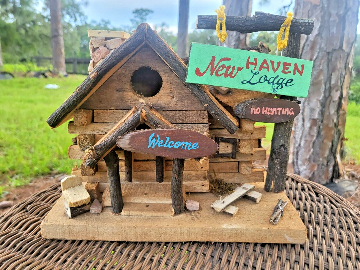 Birdhouse Planters Wholesale 12 Pcs Whitewash Birdhouse Wooden