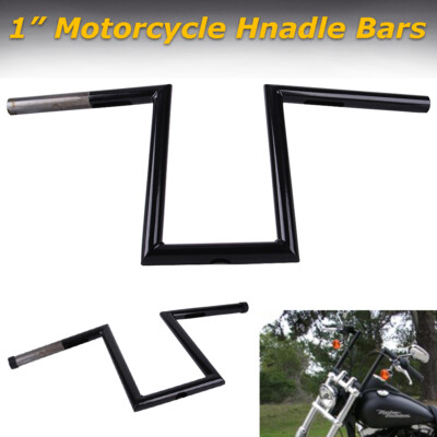 Motorcycle 1" Inch 25mm Handlebars Z Bar Drag Bar For Harley Yamaha ...