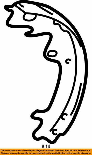 46540-60060 Toyota Shoe assy, parking brake, rh or center no.1 ...