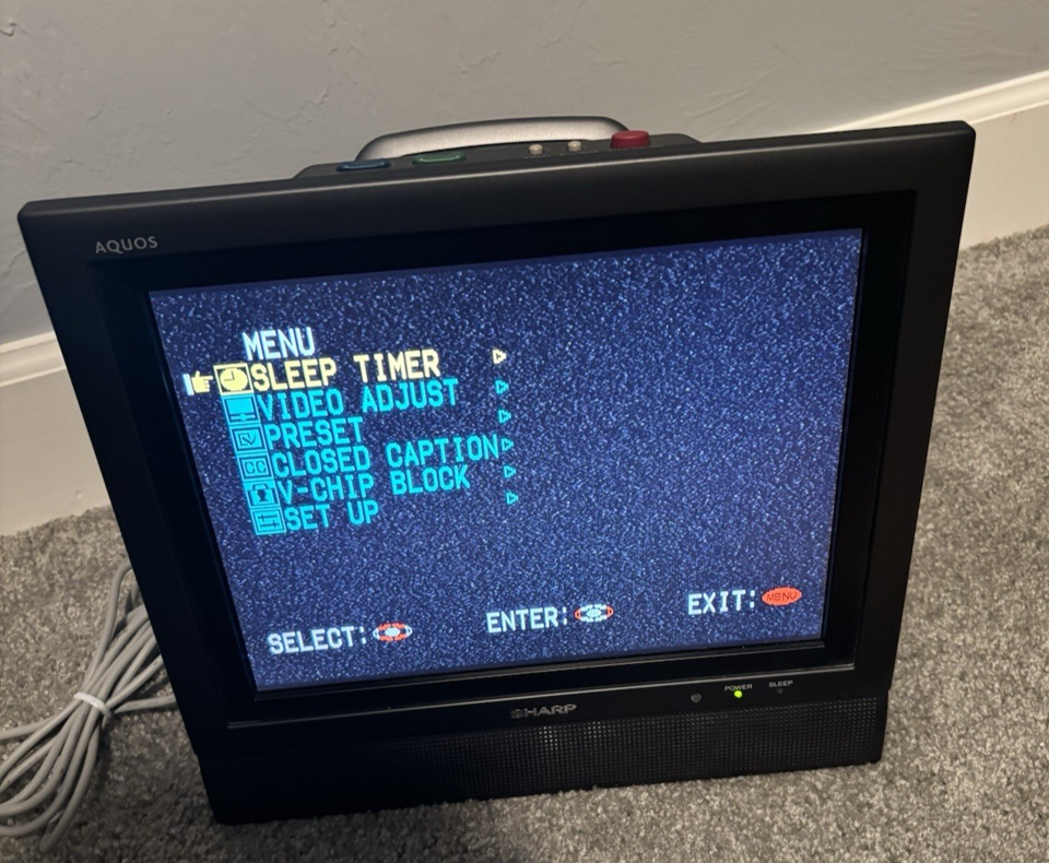 RARE Sharp Aquos LC-13E1UB” Liquid Crystal Television Gaming W/ Box ...