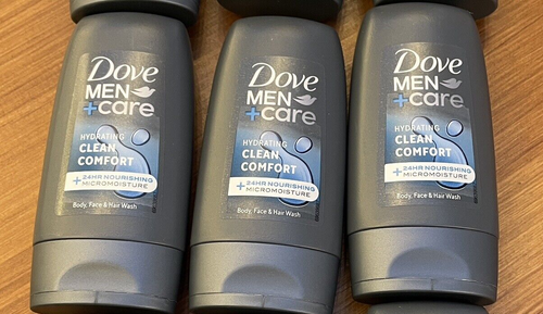 3x Pcs Dove Men Care Clean Comfort Body & Face Wash Travel Size - 3Pcs ...