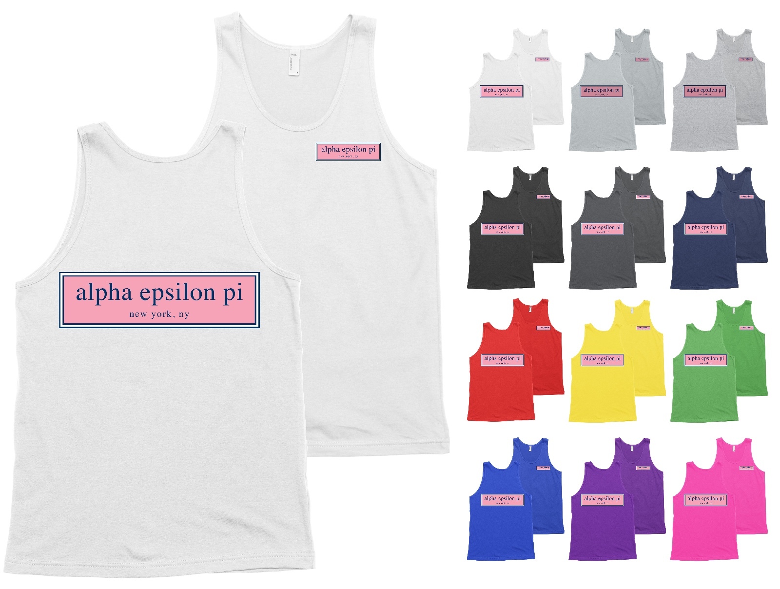 Alpha Epsilon Pi Fraternity Bella + Canvas Tank Top AEPI Shirt - MANY ...