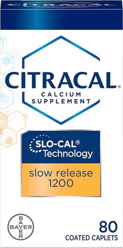 Citracal Calcium + D Slow Release 1200 Tablets 80 Tablets (Pack of 4 ...