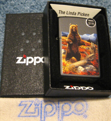 ZIPPO LINDA PICKEN COLLECTION Lighter BEAR 48597 New in Box SEALED ...