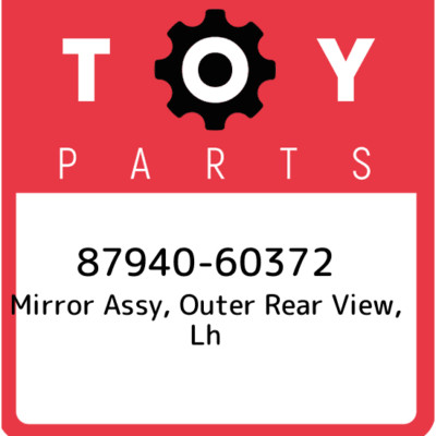 87940-60372 Toyota Mirror assy, outer rear view, lh 8794060372, New ...