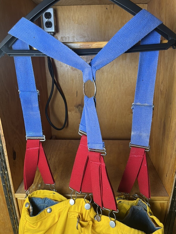 Firefighter Morning Pride Turnout Bunker Pants Suspenders 42x29 Yellow ...