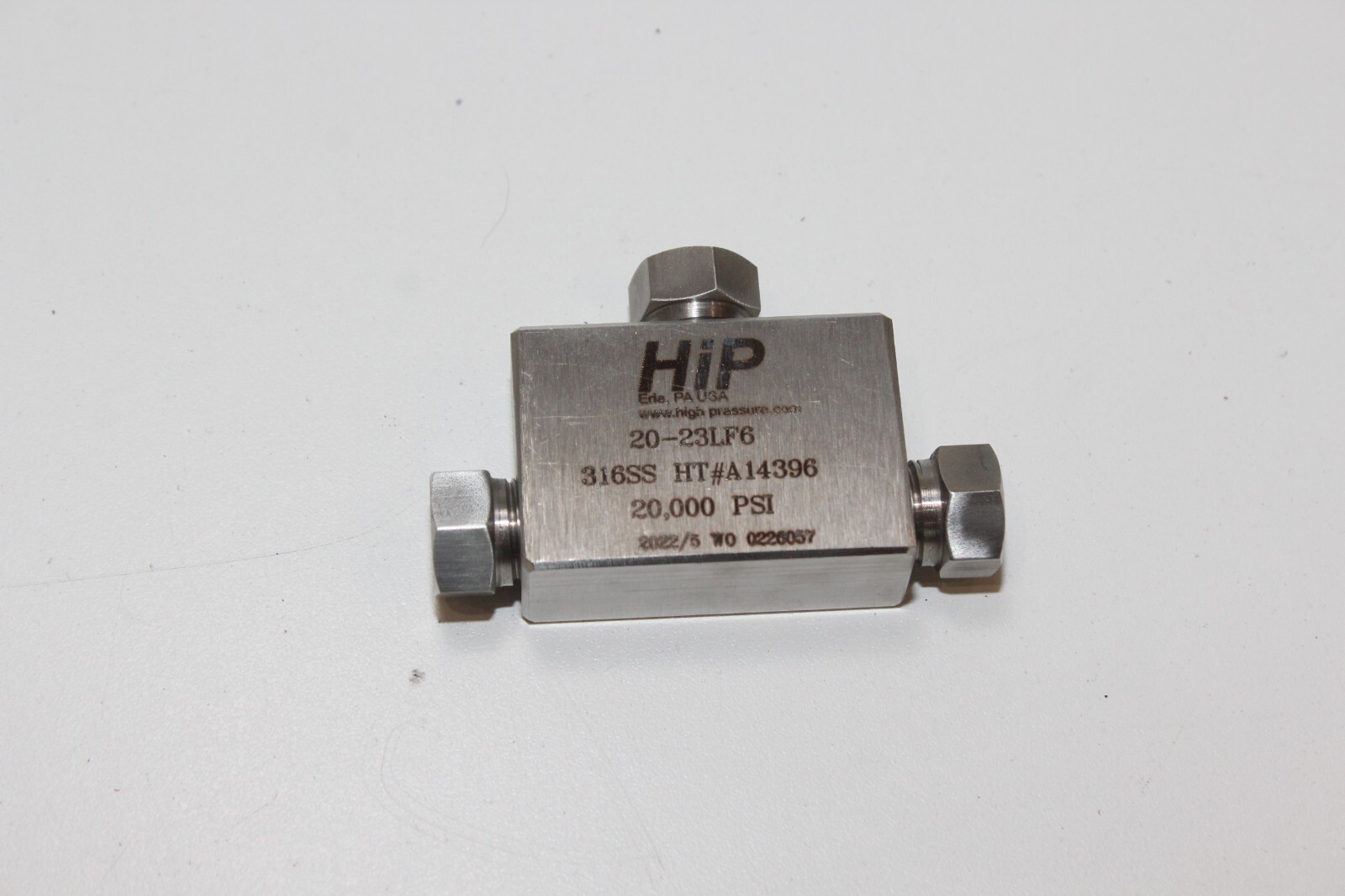 HiP, 20-23LF6, High Pressure 316SS 20,000 PSI Tee T Fitting Adapter | eBay