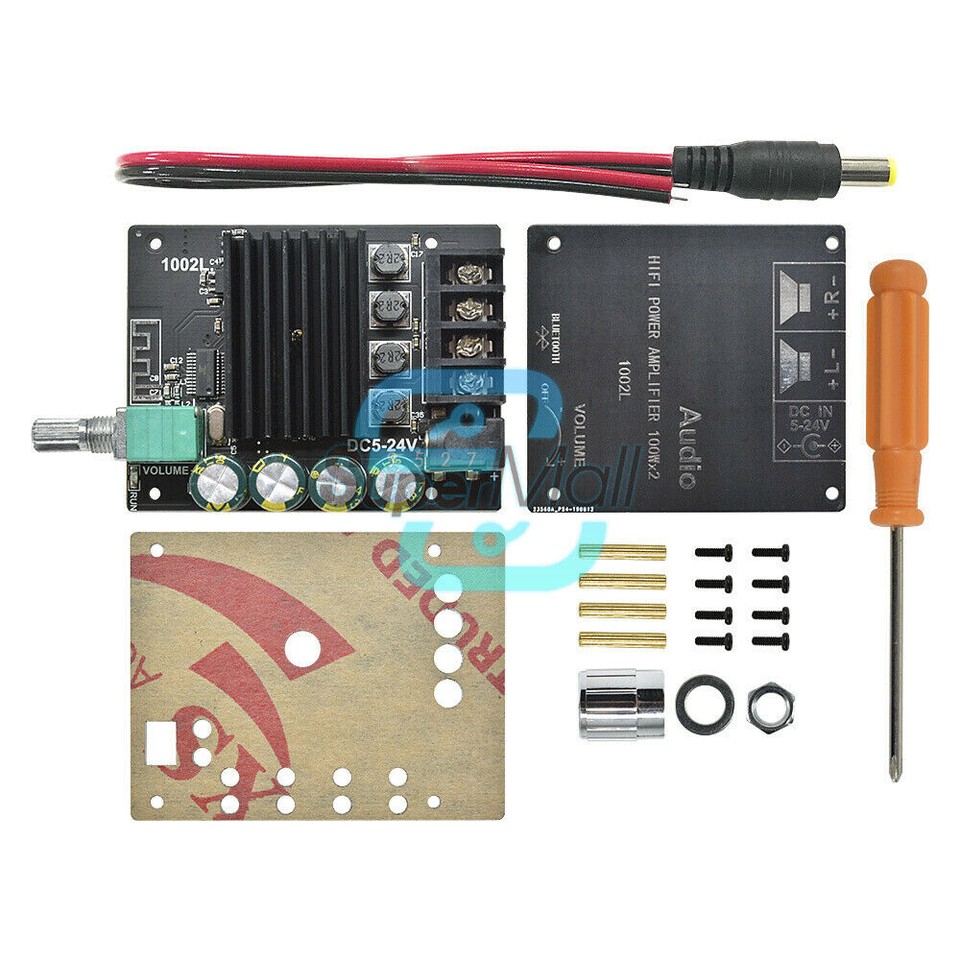 2x100W TPA3116 Mini 5.0 Bluetooth High Power Amplifier Board Adjustable ...