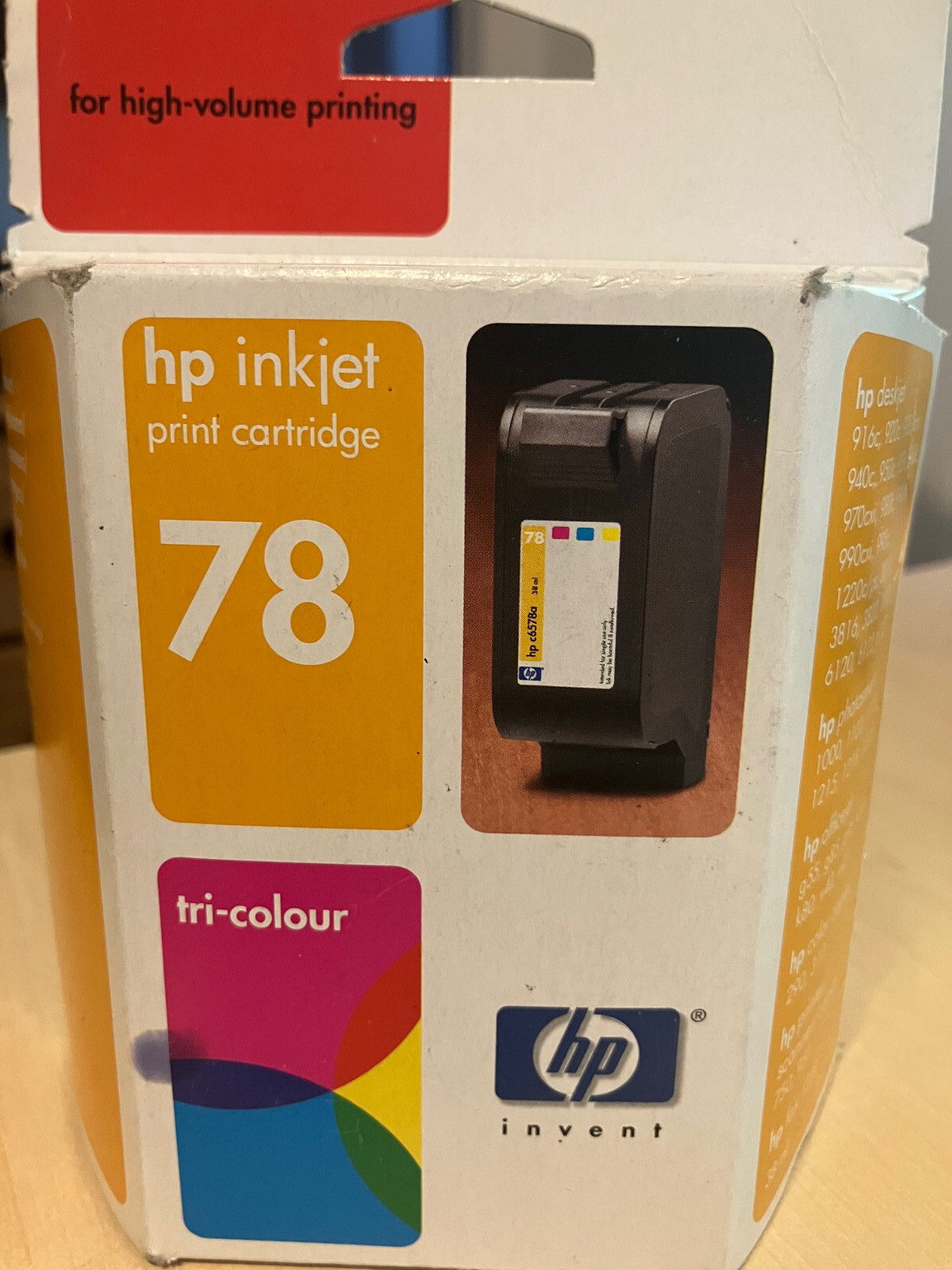 HP 78 Tri-colour Inkjet Print Cartridge C6578ae Abb Expired for sale ...