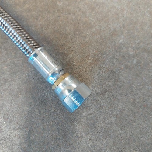 Total Hose SS-9/16-18 UNF Female Threaded-28" Stainless Steel Braided ...