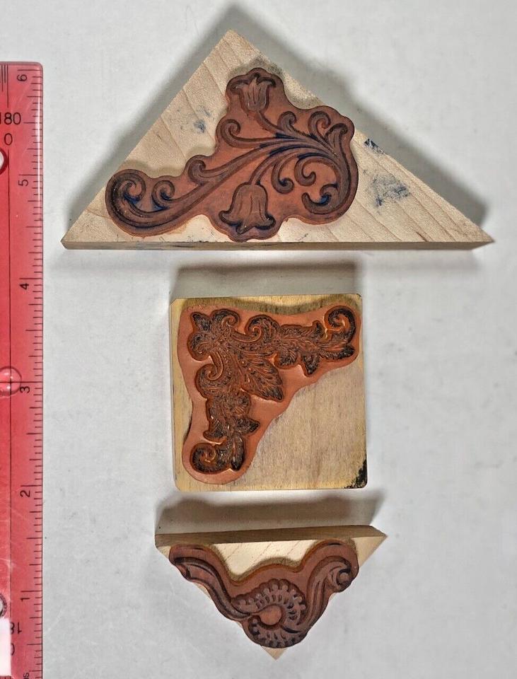 3 Corner Embellishment Rubber Stamps for Crafting, Art and Card Making ...