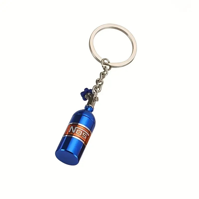 Mini NOS Bottle Key Chain - Car Enthusiasts Drift Keychain for Backpack ...