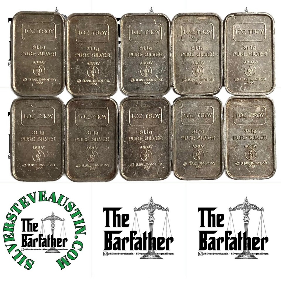 1980 USVI AMARK LOT A151S 1 Troy Oz 999 Silver Bar Stacker Ingot Rare Year & Lot | eBay