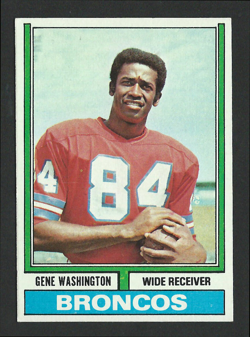 1974 Topps #63 GENE WASHINGTON Denver Broncos 98% CENTERED - 02 | eBay