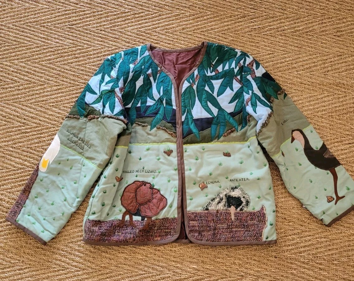 Quilted Jacket - Australian Themed - Handmade - Gem
