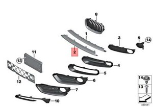 Genuine BMW F22 F23 218d 218i 220d 220dX 220i Finisher Rod Center ...