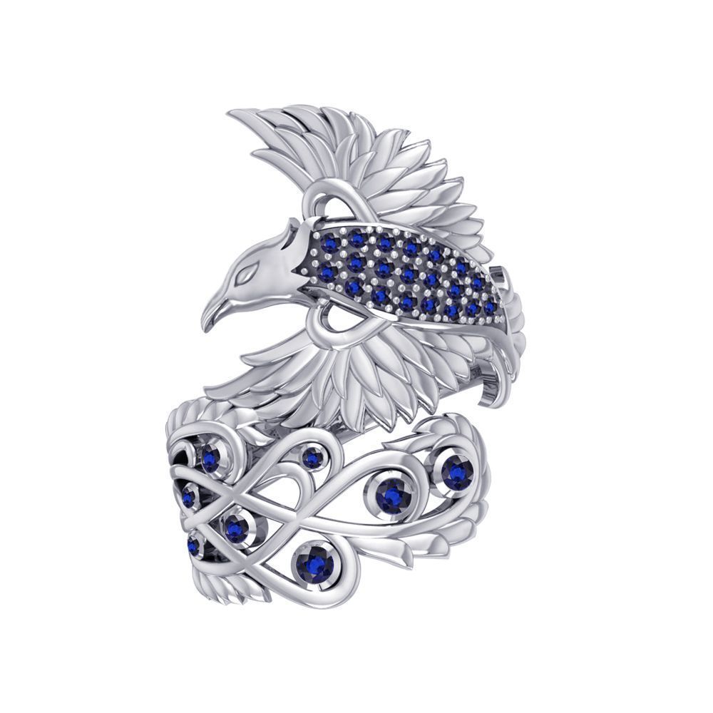 Flying Phoenix Gemstone .925 Sterling Silver Ring by Peter Stone Fine ...
